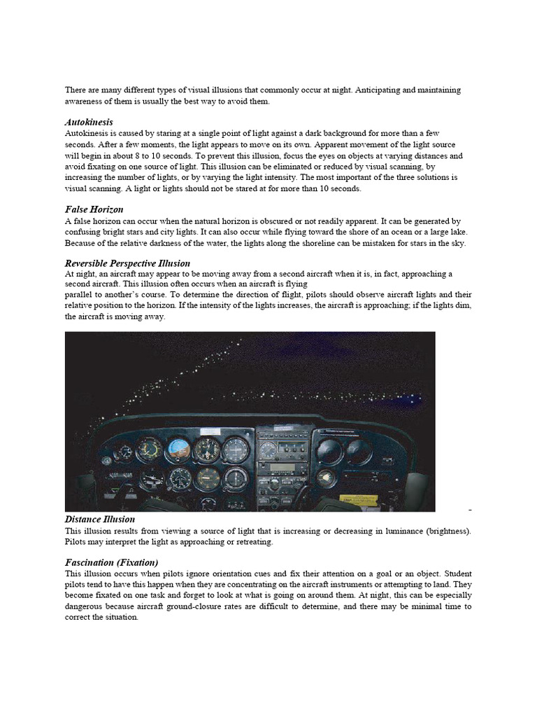 Night Vision Illusions | PDF | Horizon | Visual Perception