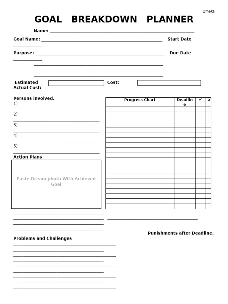 GOAL SHEET | PDF