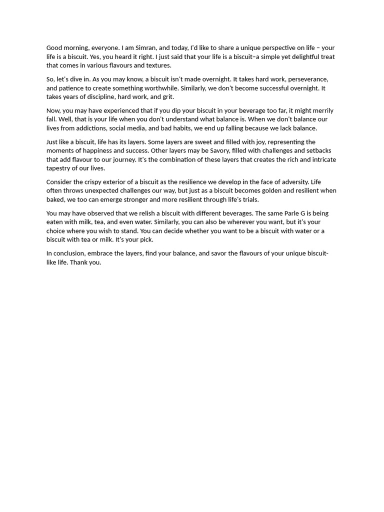 Assembly Talk Speech | PDF