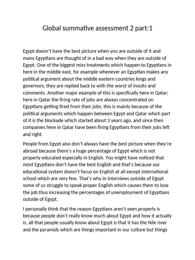 Challenges Faced By Egyptians Abroad Pdf Egypt Egyptians