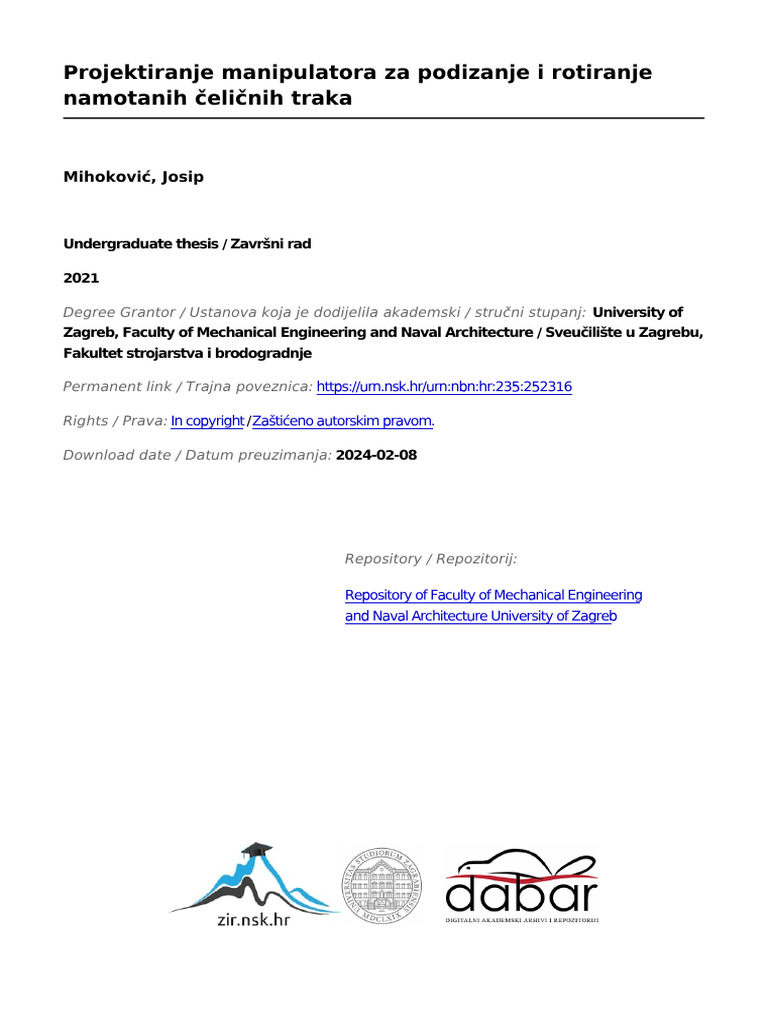 Mihokovic 2021 Zavrsni Preddiplomski | PDF