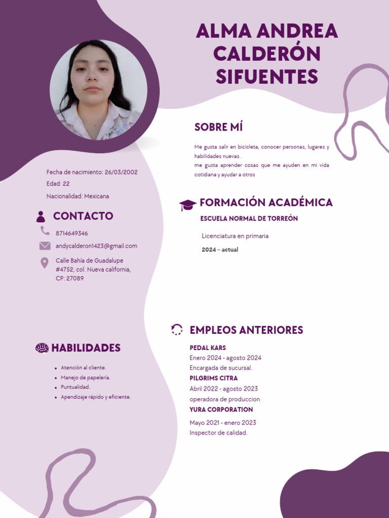 CV Alma Calderon | PDF