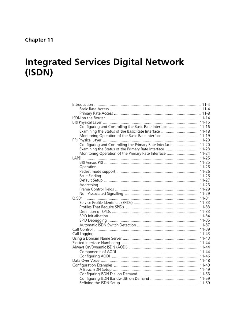 Isdn | PDF | Telecommunications | Computer Science