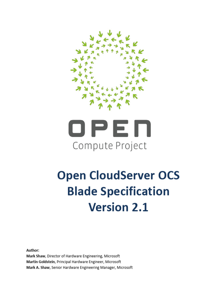 OCS Open CloudServer Blade v2.1 | PDF | Hard Disk Drive | Computing