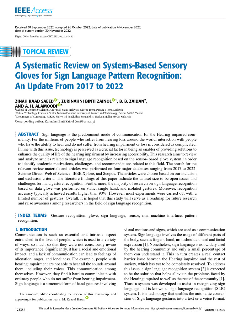 A Systematic Review On Systems-Based Sensory Gloves For Sign Language ...