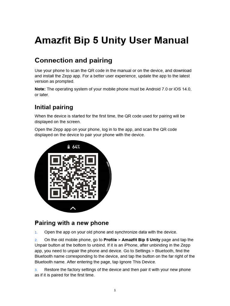 Amazfit Bip 5 Unity EN | PDF | Sleep | Bluetooth