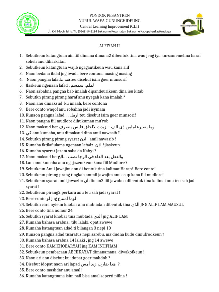 Alfiah | PDF