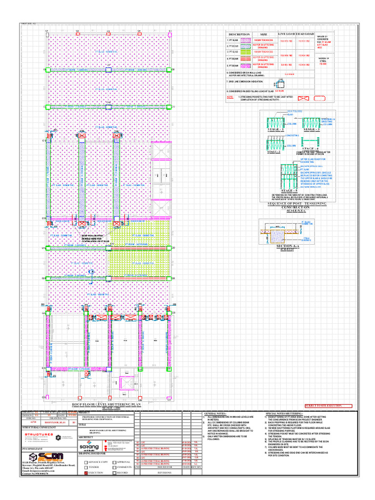 A2728 - A1 - Roof Floor Level Shuttering Drawing. | PDF | Structural ...