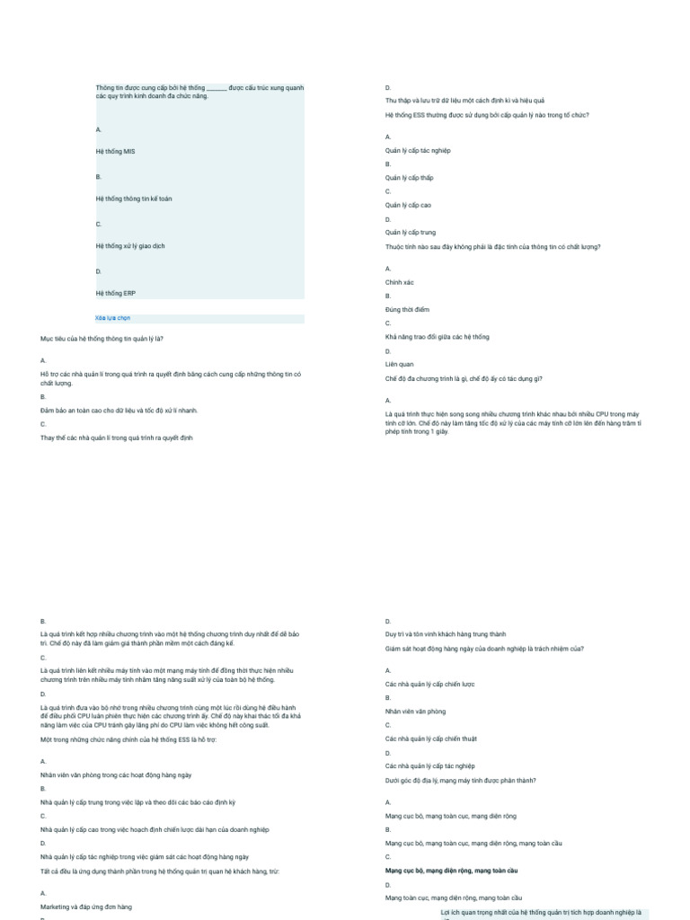 Đề Trắc No HTTQL Gki - Google Tài Liệu | PDF