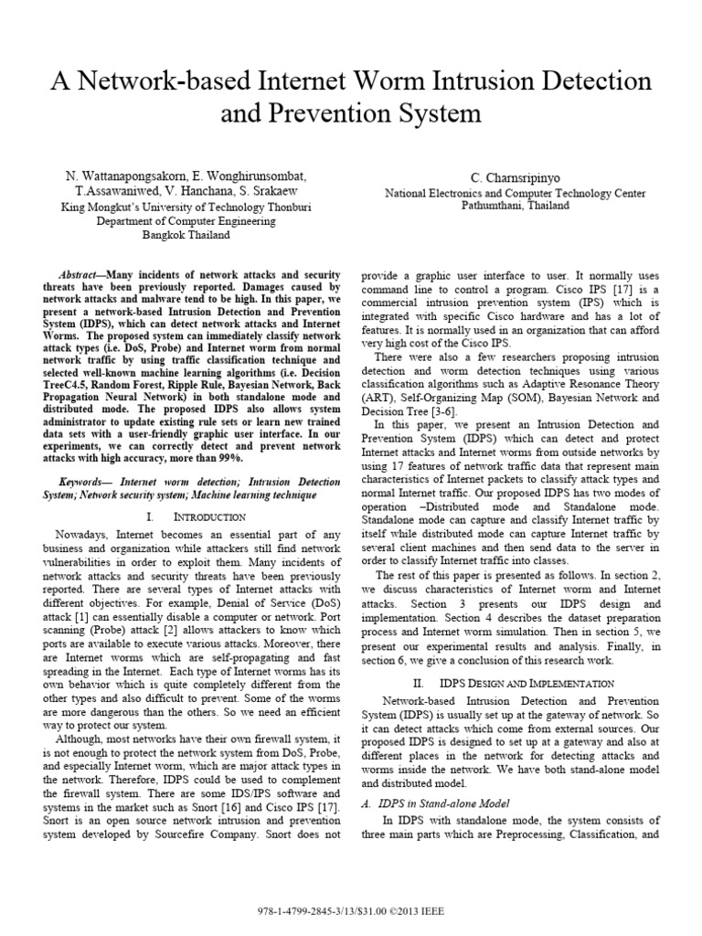 wattanapongsakorn2013 | PDF | Computer Network | Denial Of Service Attack