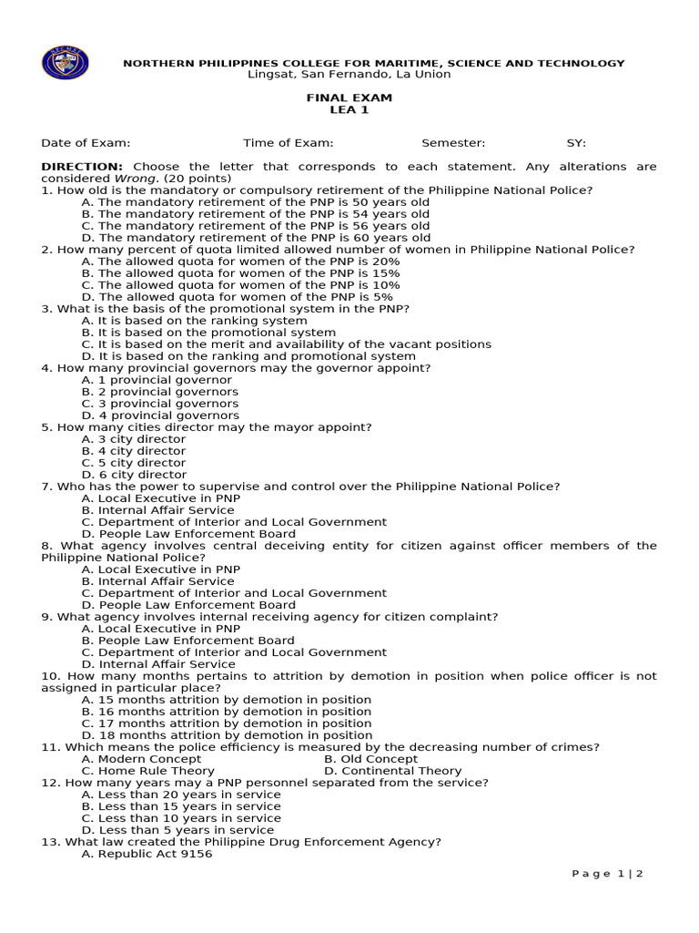 LEA 1 | PDF | Police | Crime & Violence