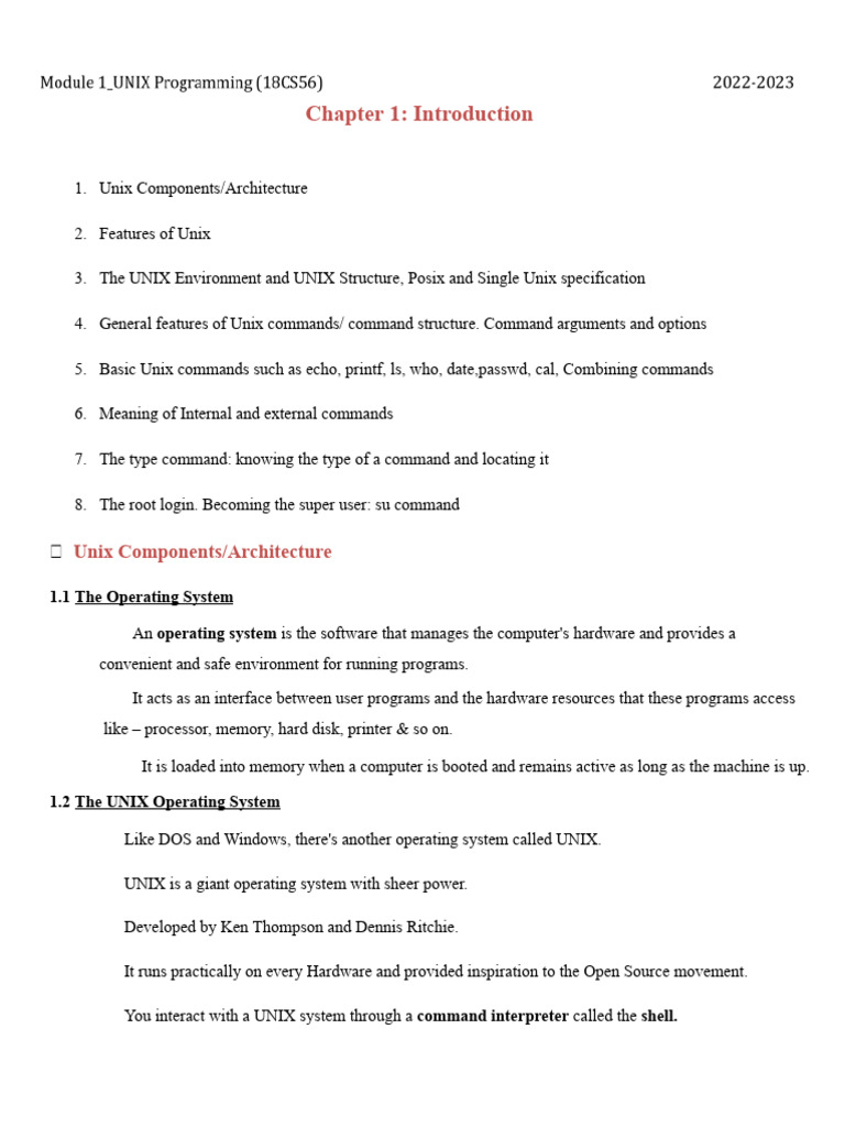 unix notes.docx | PDF | Computer File | Operating System