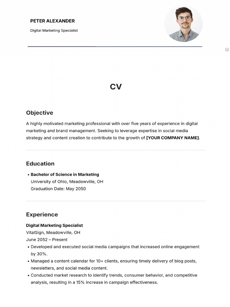 CV Template | PDF