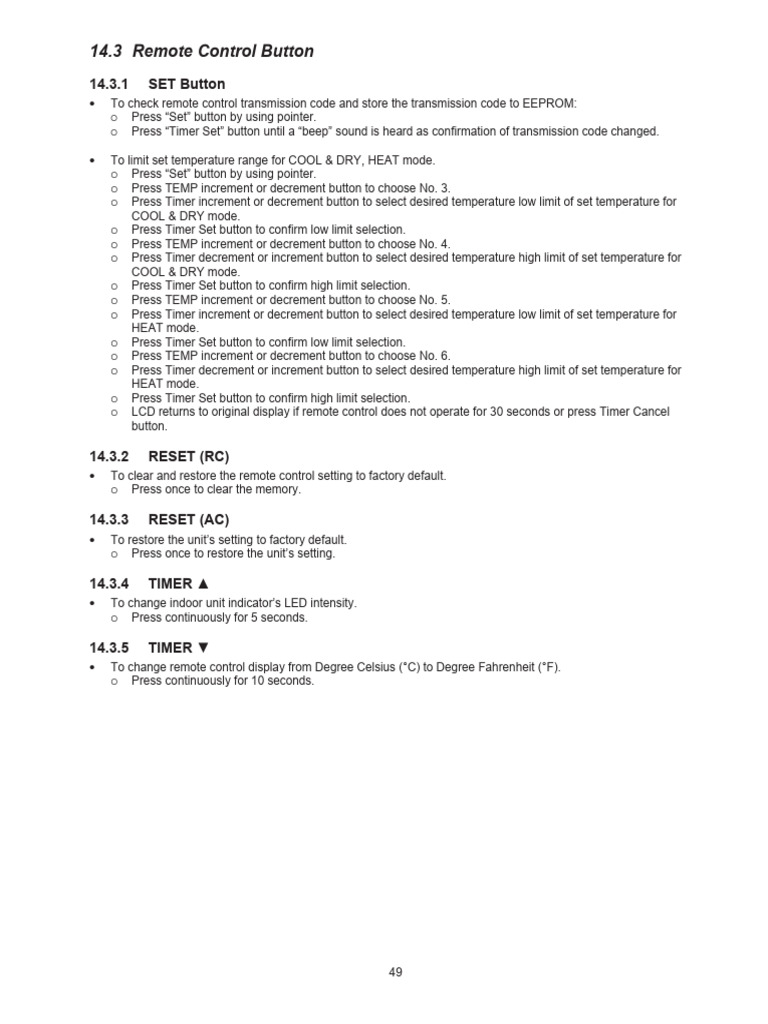 AC Remote Manual | PDF
