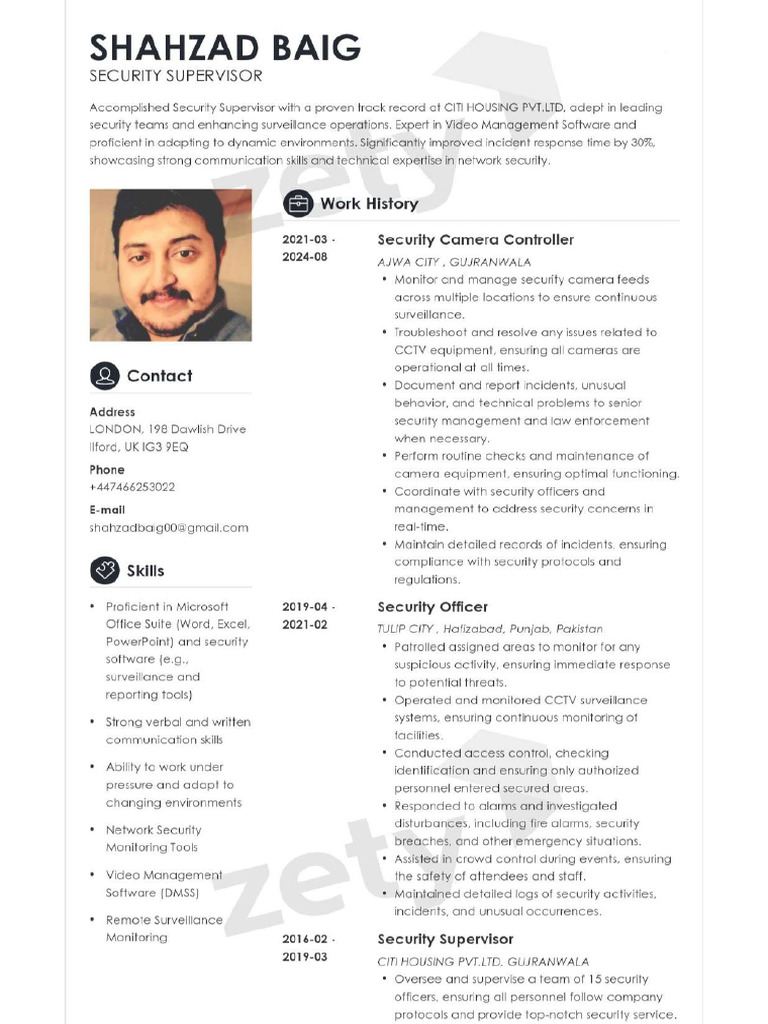 SHAHZAD BAIG CV | PDF