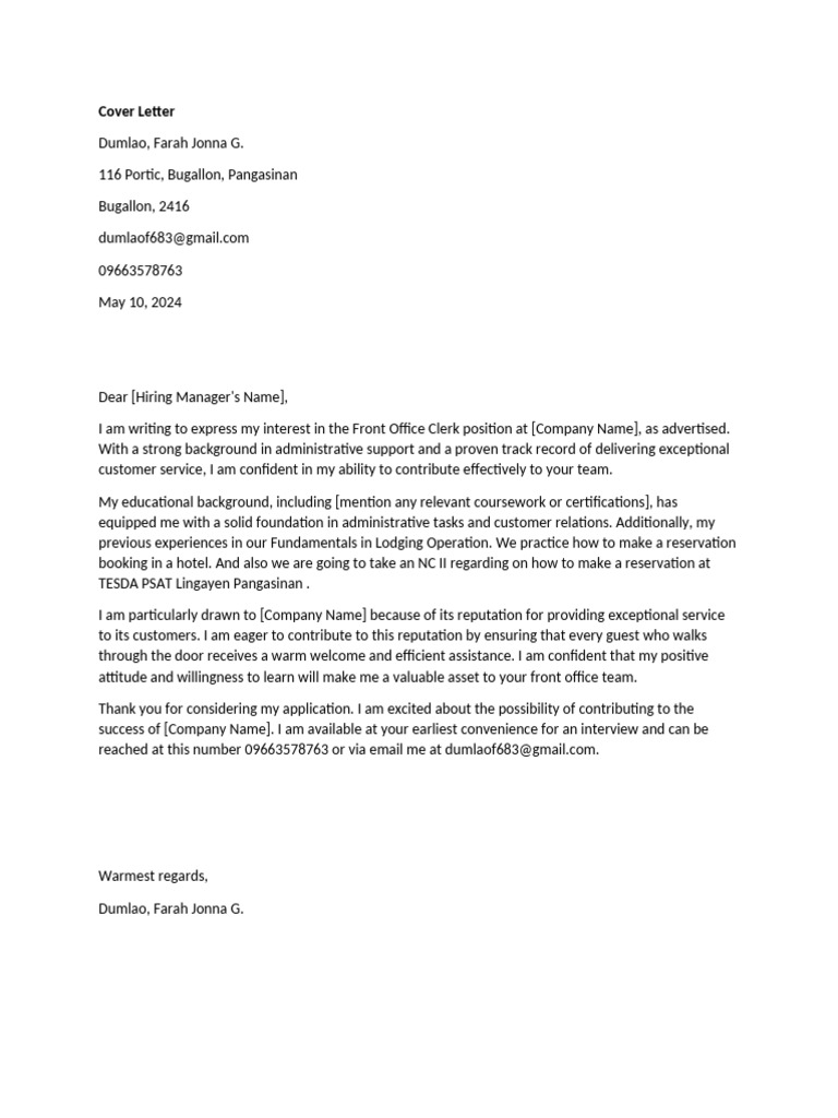 Cover-Letter-and-CV | PDF
