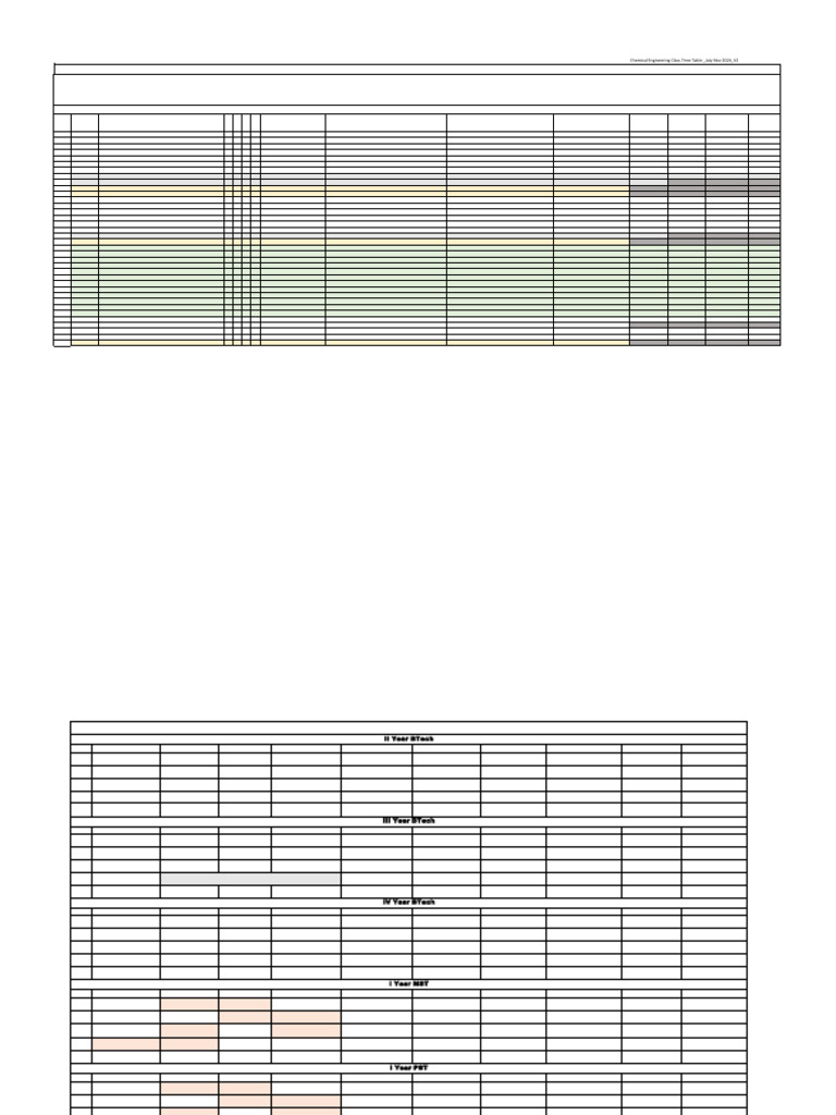 Time Table July Nov 2024 | PDF | Physical Sciences | Applied And ...