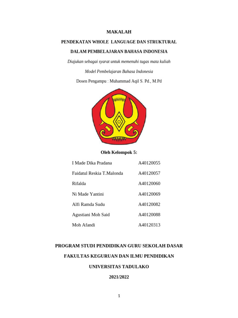 Makalah K.5 Model Pemb. B.Indonesia | PDF