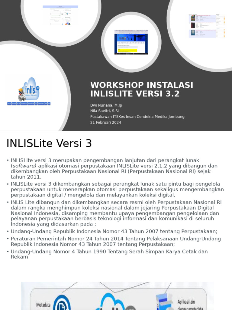 Workshop Instalasi Inlislite Versi 3 19-02-2024 + Slims | PDF
