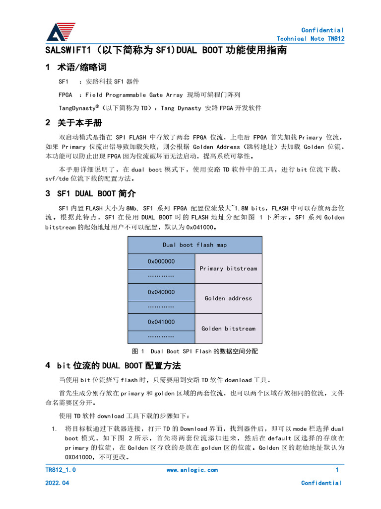 Tn812 - sf1 Fpga Dual Boot功能使用指南 | PDF