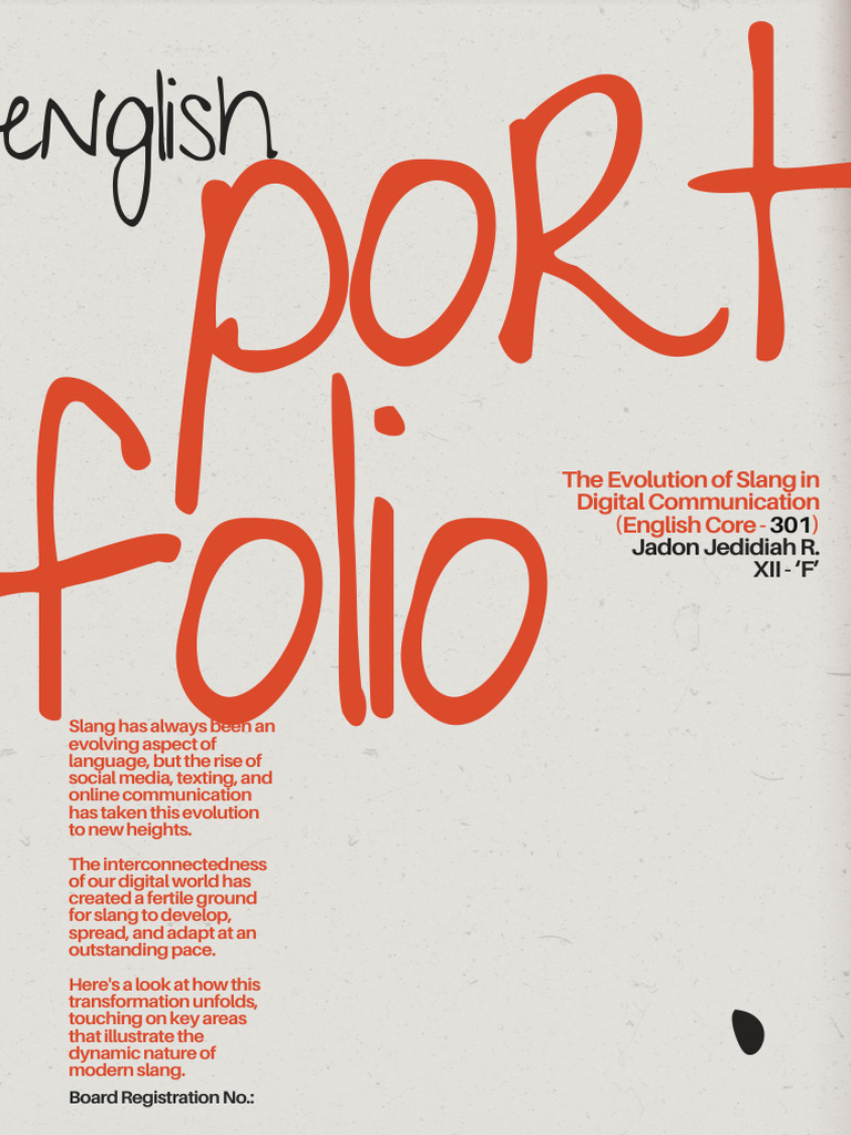 English Portfolio - XIIF | PDF