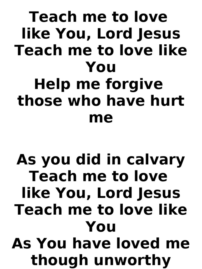 Teach Me To Love Lyrics | PDF