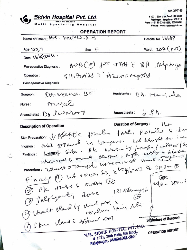 Ot Notes Kavitha K B | PDF | Health Care | Medicine