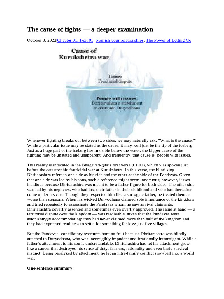 The Cause of Fights | PDF