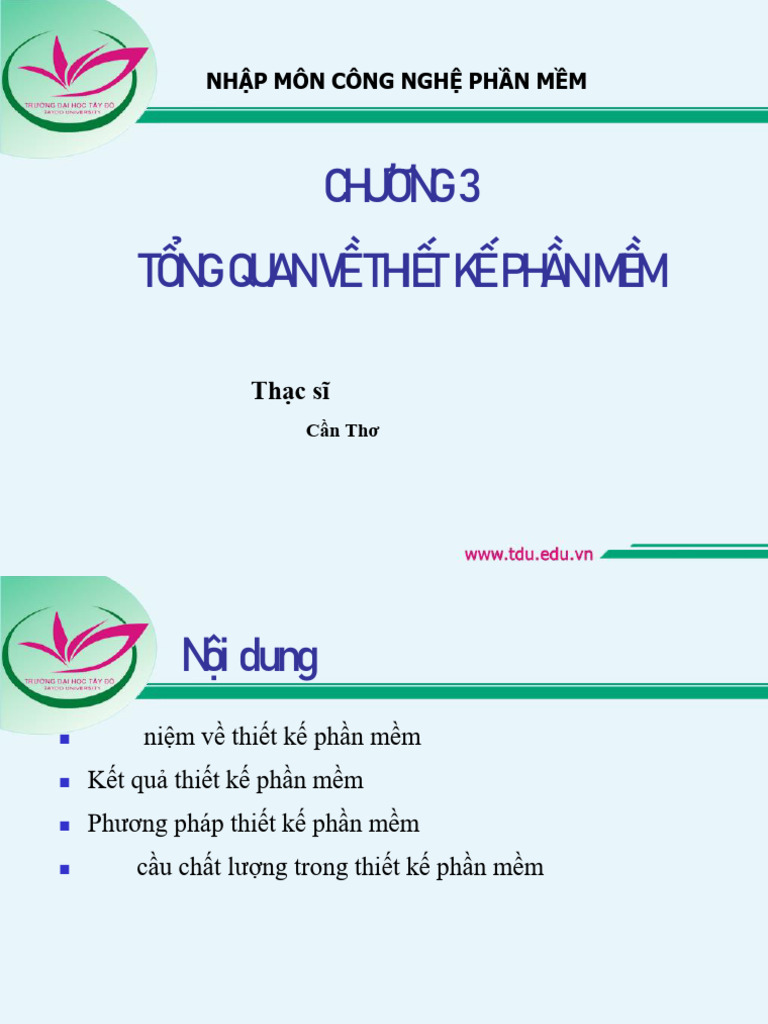 Chuong 3. Tong Quan Ve Thiet Ke Phan Mem-1 | PDF