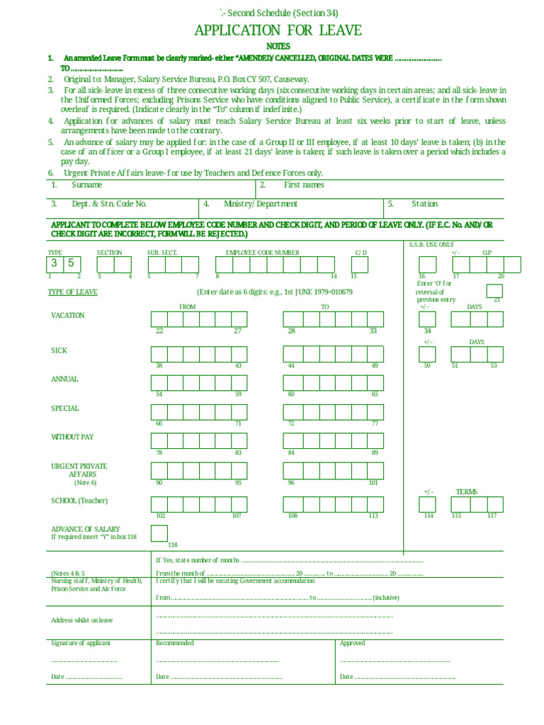 LEAve form-1 | PDF