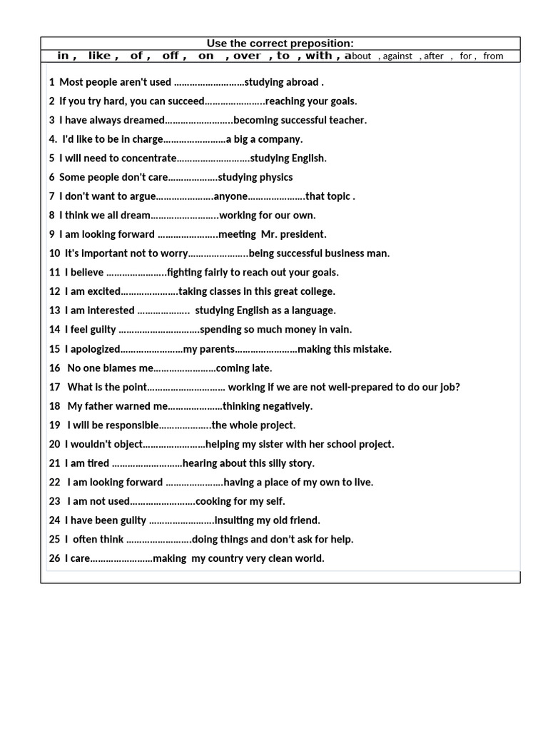 Prepositions Fun Activities Games Grammar Drills - 46943 | PDF