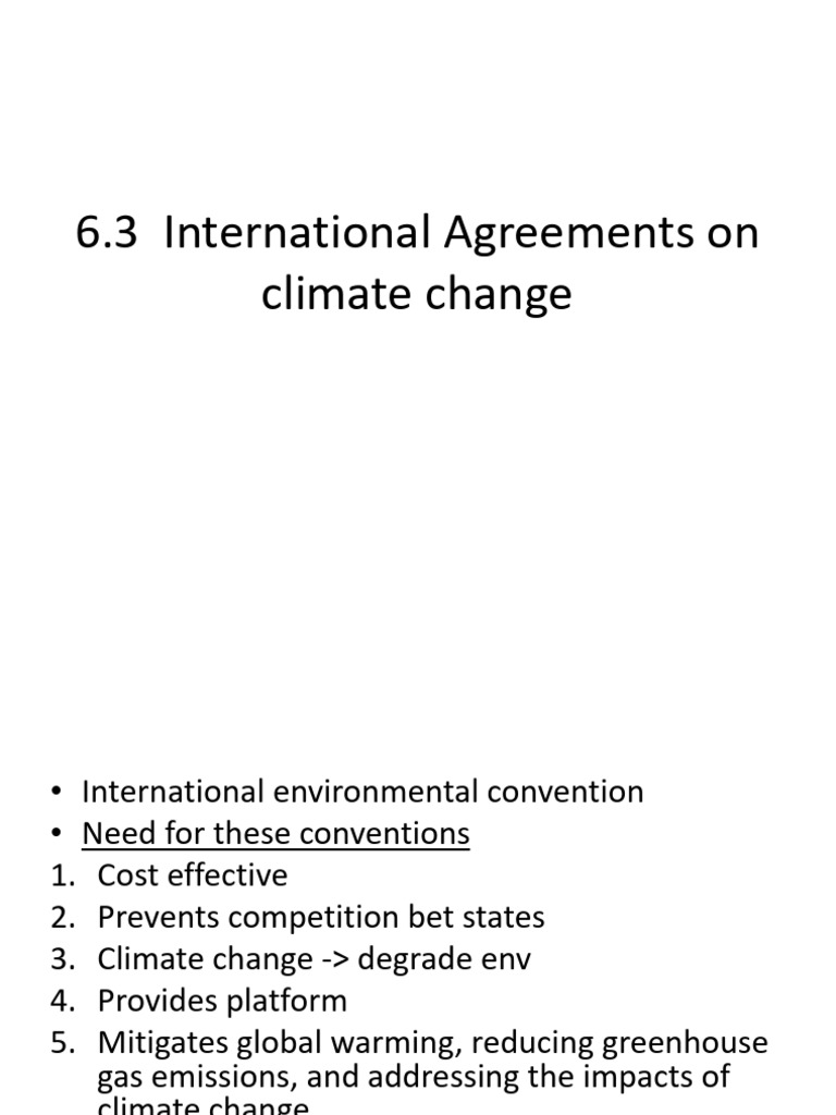 International Climate Change Agreements | PDF | United Nations ...