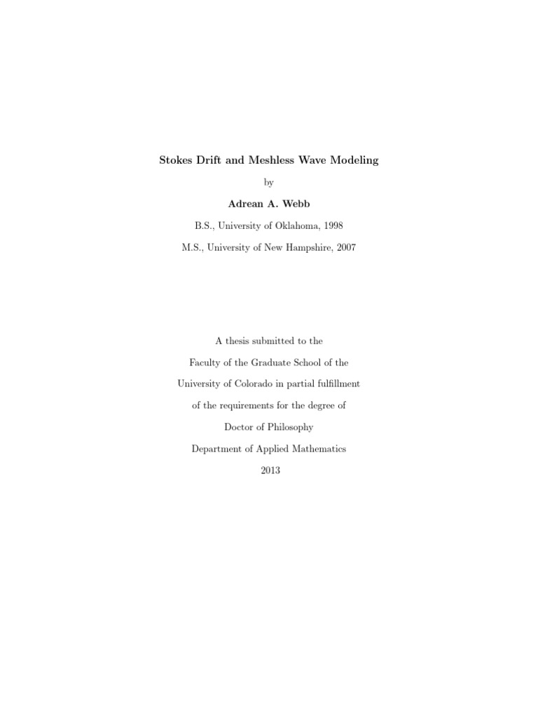 Webb2013 - PHD Thesis University of Colorado Boulder | PDF | Thesis ...