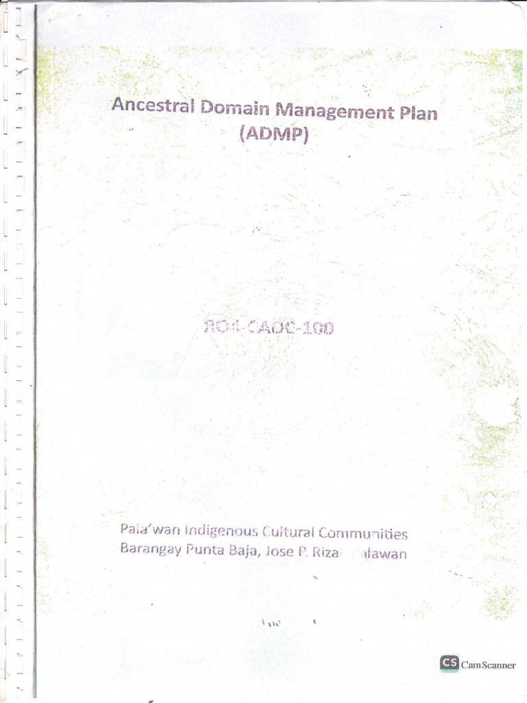 Ancestral Domain Management Plan | PDF