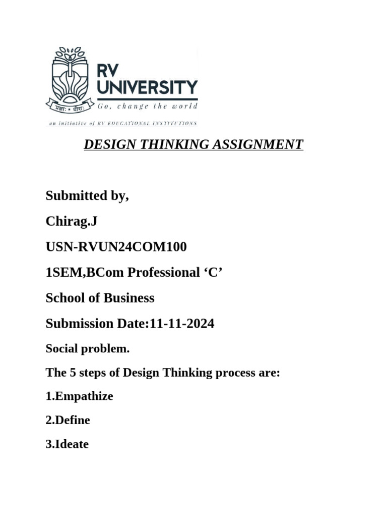 Dt Word Document | PDF | Design Thinking | Empathy