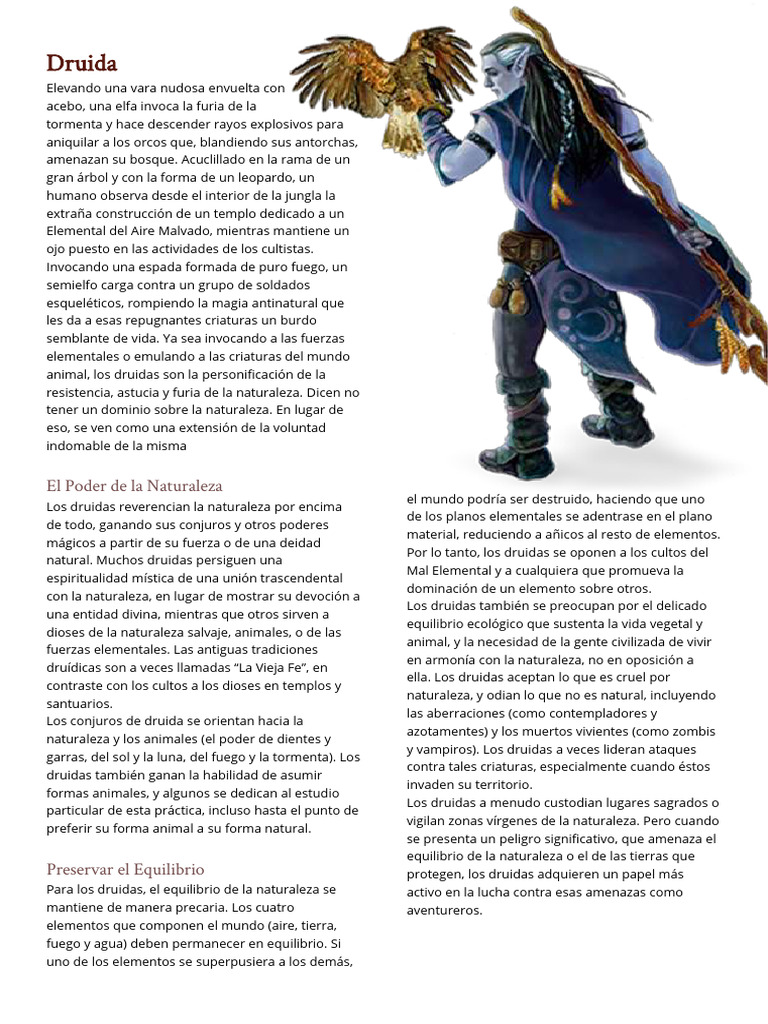 Clase - Druida | PDF | druida | Naturaleza