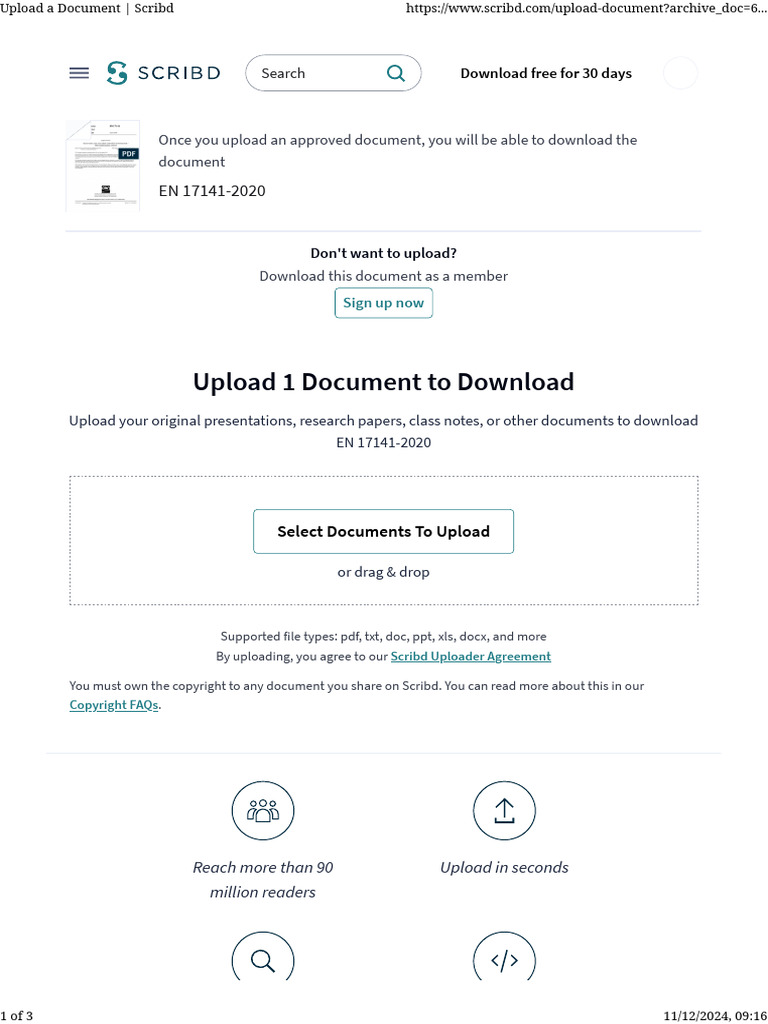 Upload A Document - Scribd3 | PDF | Scribd | Digital Technology