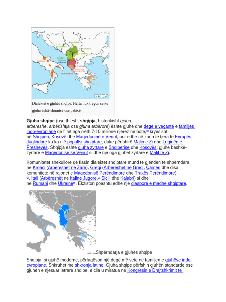 Dialektet e gjuhës shqipe | PDF