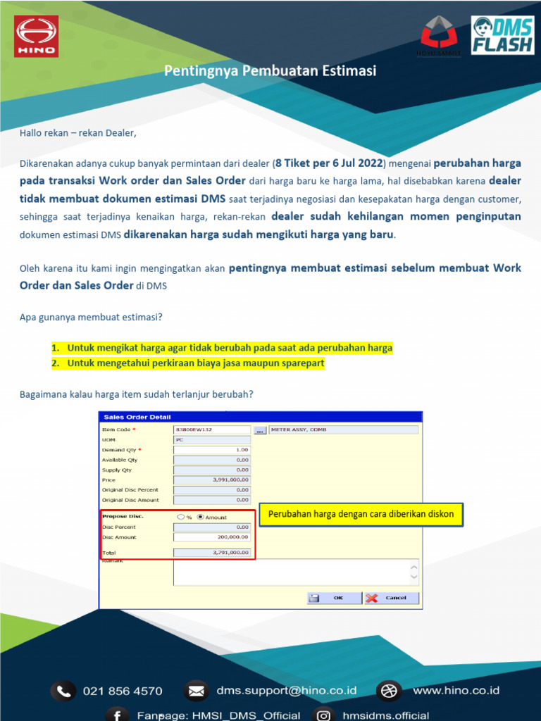 DMS Flash 20220713 - DMS - Pentingnya Estimasi | PDF