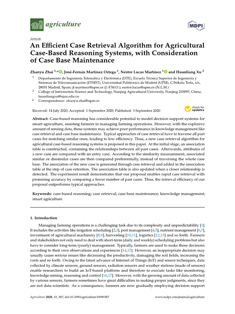 An Efficient Case Retrieval Algorithm for Agricult (1) | PDF | Database Index