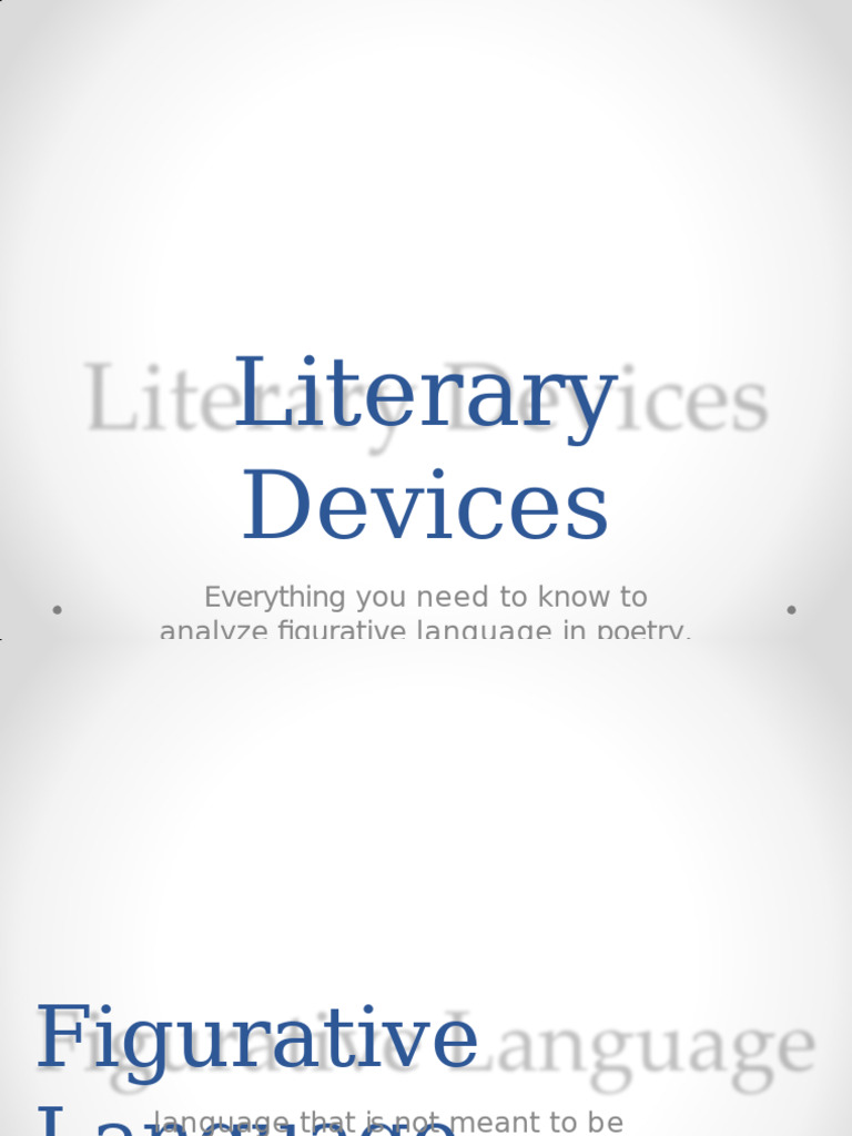 Literary Devices | PDF | Poetry | Linguistics