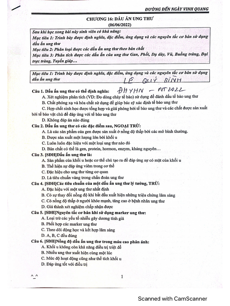 24. HSLS Dấu ấn nung thư | PDF