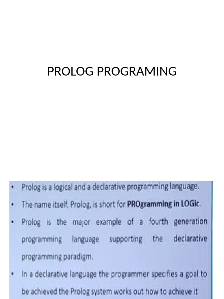 Prolog Programing | PDF