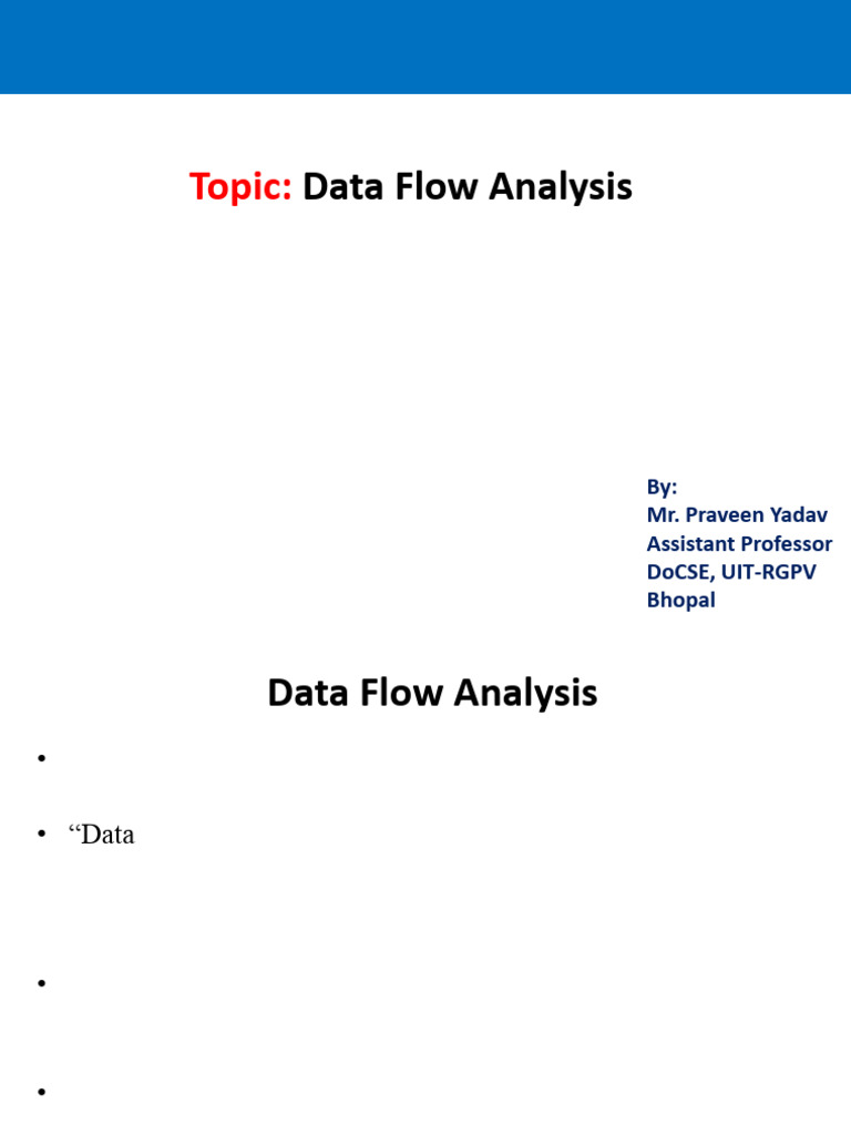 Data Flow Analysis | PDF | Computer Programming | Theoretical Computer ... Data Flow Analysis | PDF | Computer Programming | Theoretical Computer ...