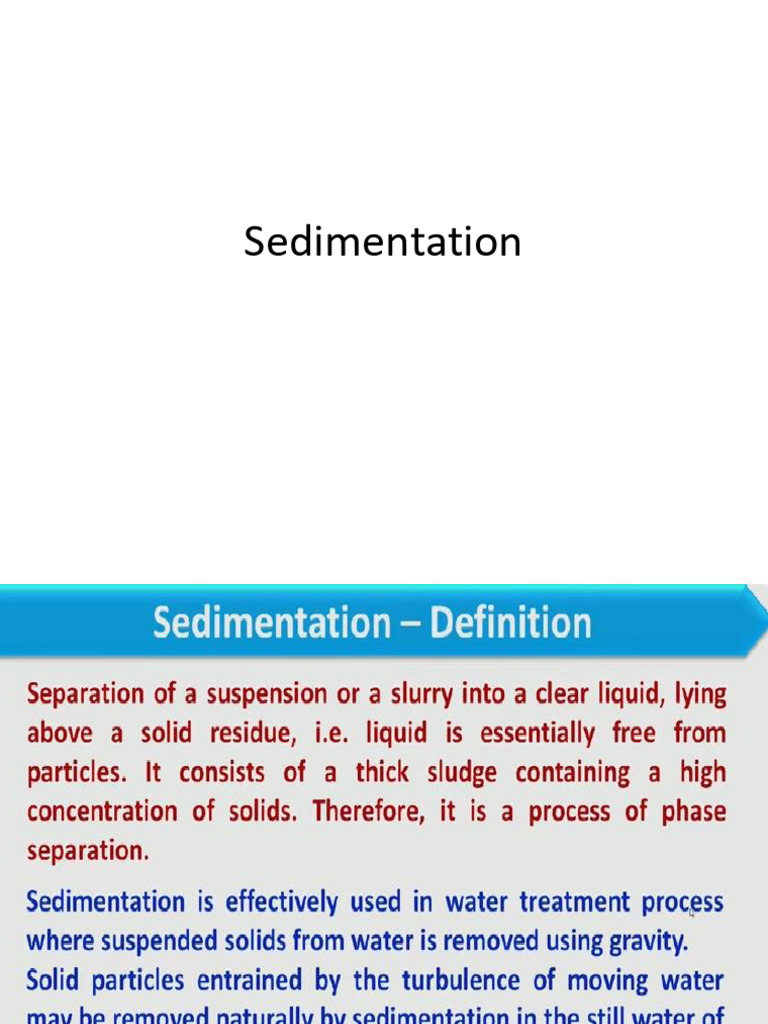Sedimentation Design for Engineers | PDF