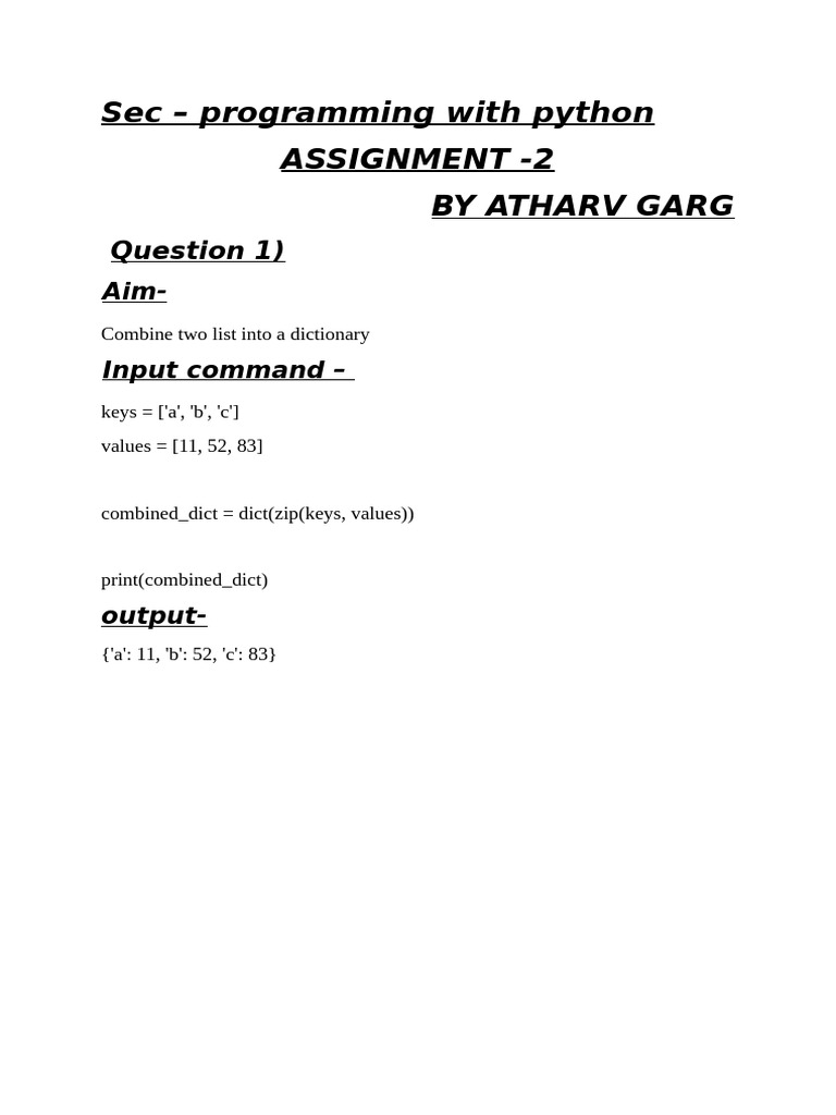 Atharv Garg Sec Assignment | PDF