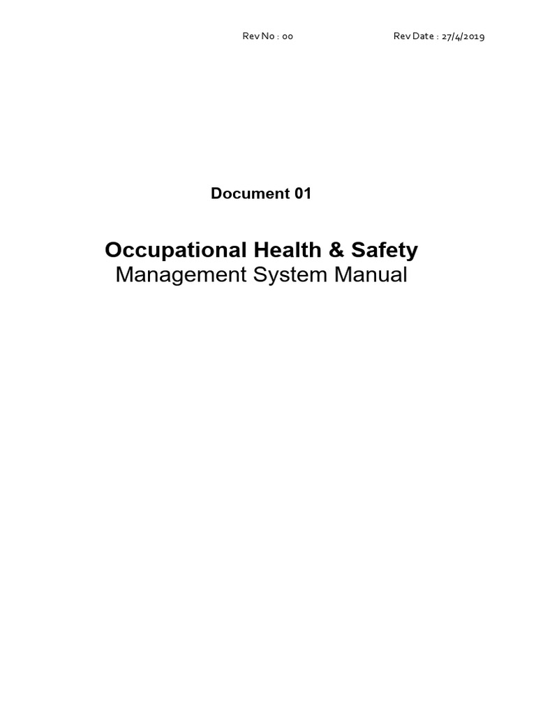 OHAS MANUAL | PDF | Occupational Safety And Health | Audit
