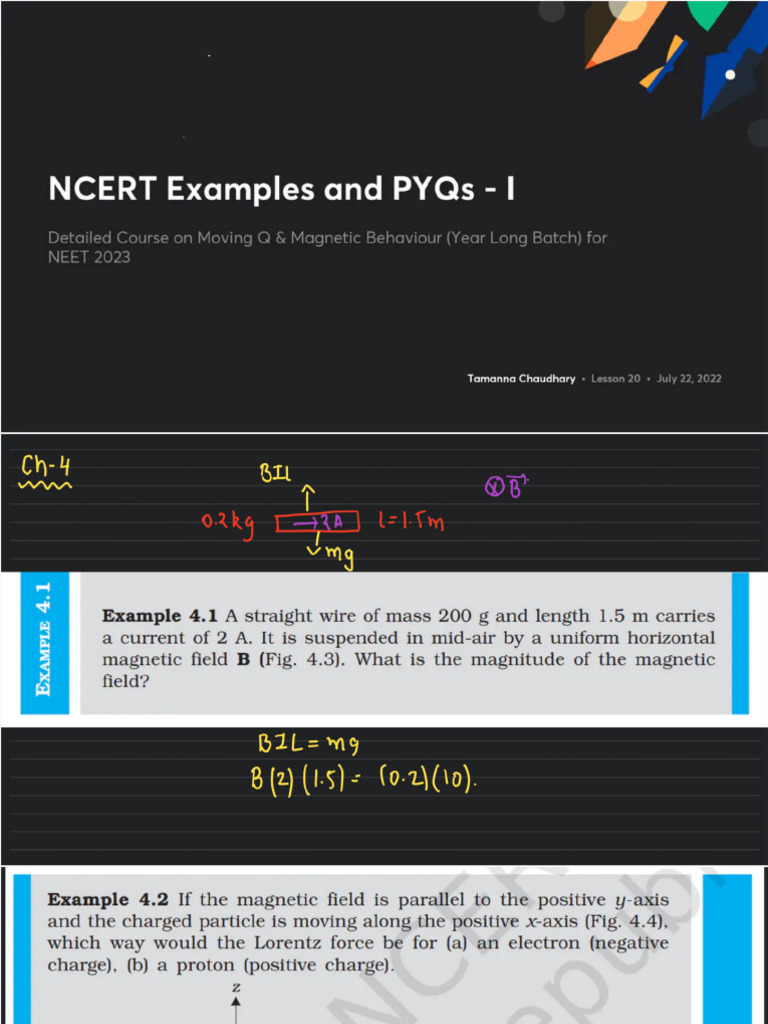 NCERT Examples and PYQs I With Anno | PDF