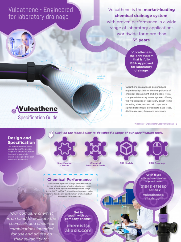 Vulcathene Chemical Drainage Guide | PDF | Pipe (Fluid Conveyance ...