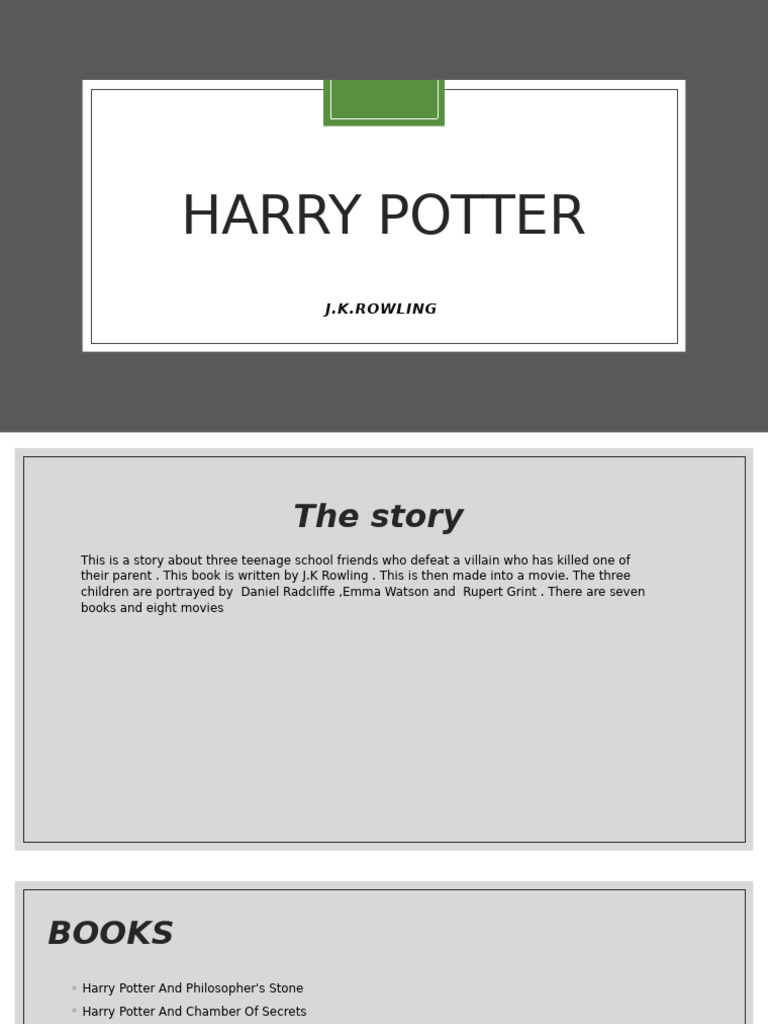 Harry Potter Series Overview and Characters | PDF